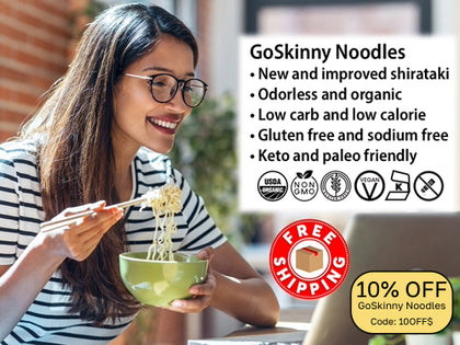 Organic, odorless, gluten-free konjac noodles with FREE shipping!